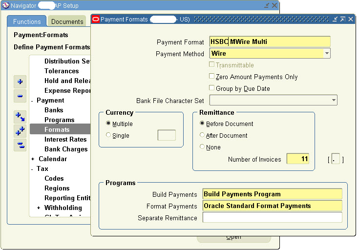 Oracle Applications Oracle Ebs 11i Setup Oracle Payables Setup