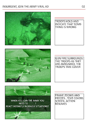 Design for Industry group 13: join the army viral ad storyboard v1