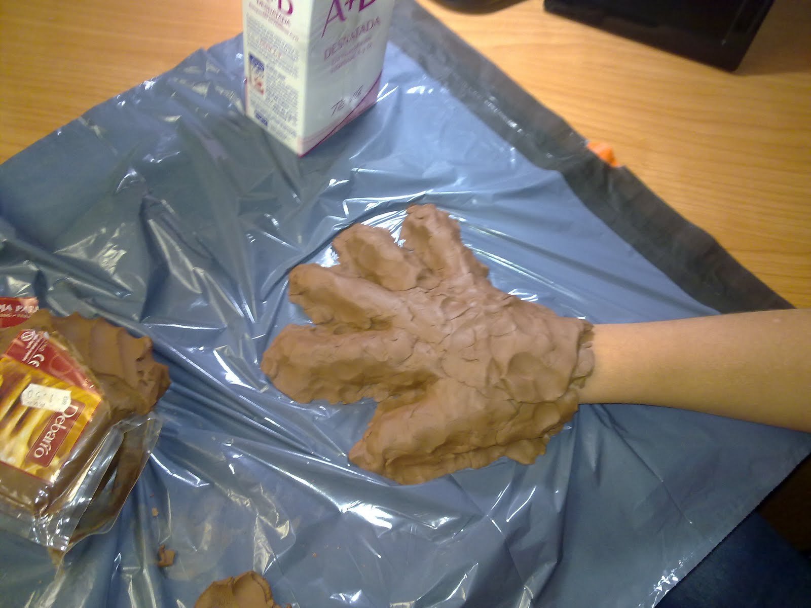 la otra mitad del arte: MANO DE YESO