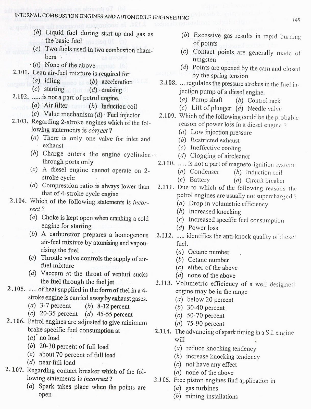 MECHANICAL: ATD objective type questions