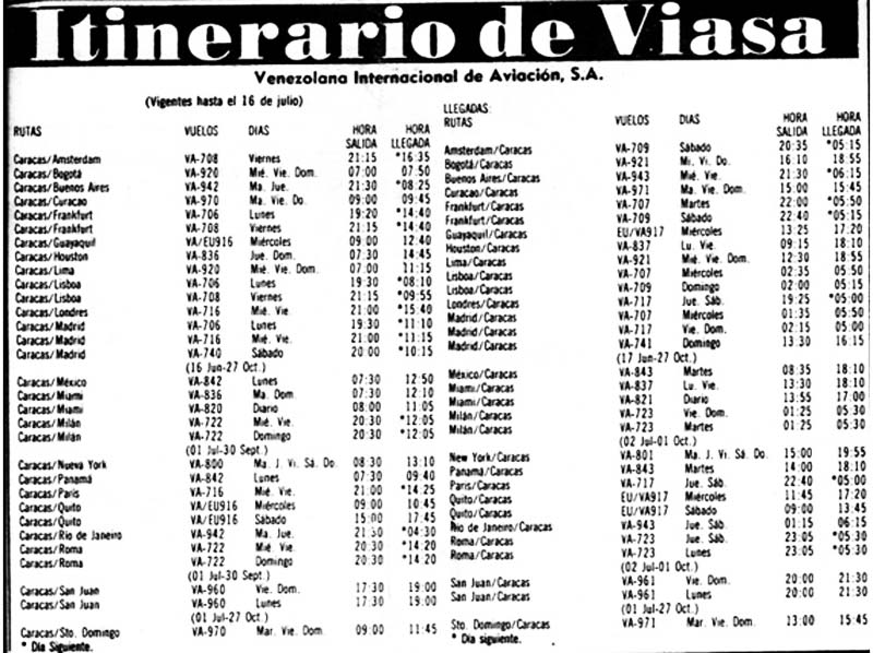 Venezolana Internacional de Aviación VIASA: Publicidad - P.O.P ...