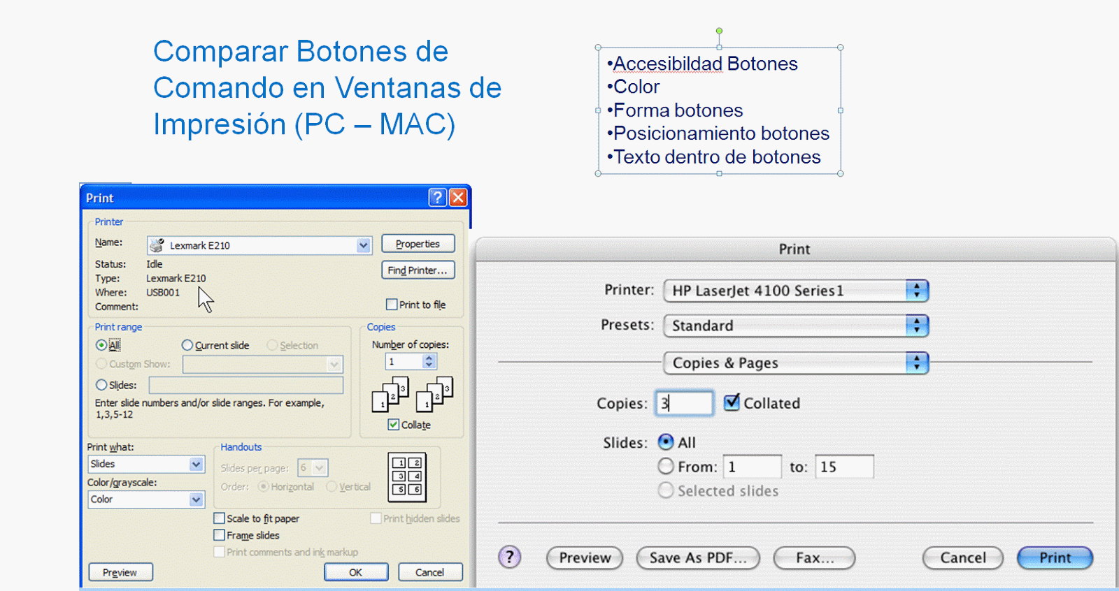 Diseño de Interfaces: COMPARAR BOTONES DE COMANDO EN VENTANAS MAC Y PC