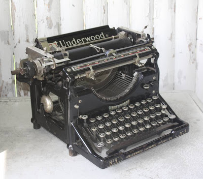 Two Dancing Crows: Antique Underwood Typewriter
