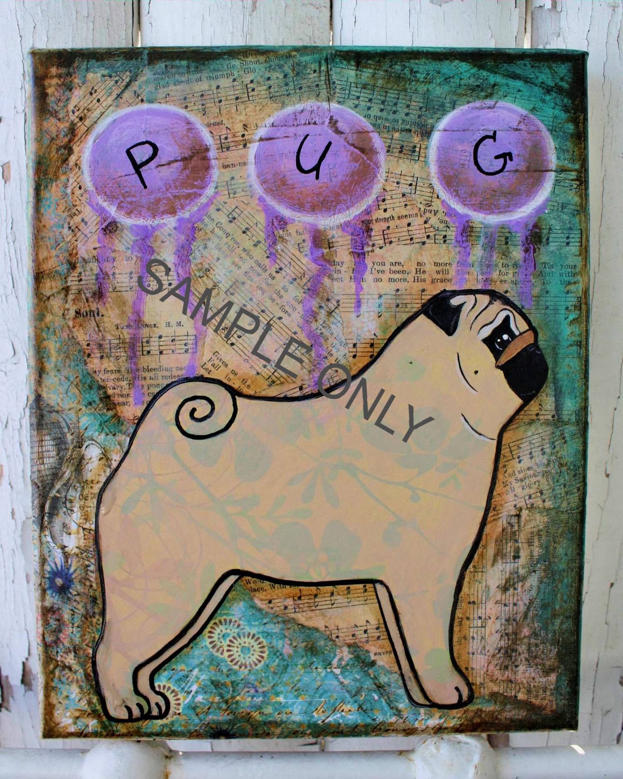 Journey with Pugs: New Pug paintings and prints
