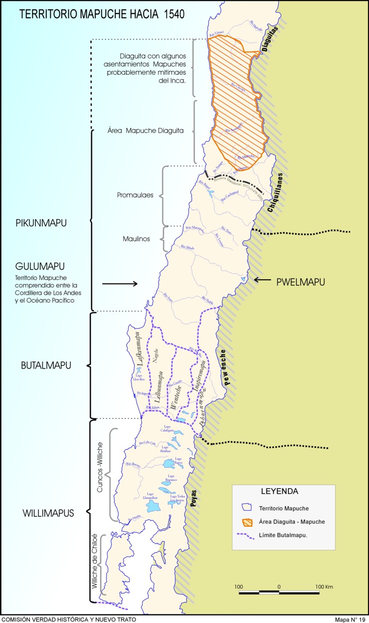 EL HERMOSO PUEBLO MAPUCHE .: [ Mapa del Territorio ocupado por los ...