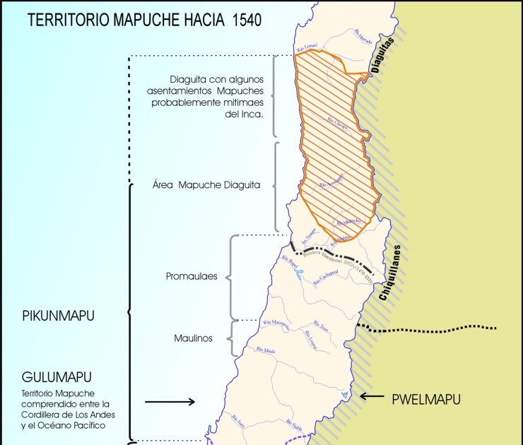 EL HERMOSO PUEBLO MAPUCHE .: [ Mapa del Territorio ocupado por los ...