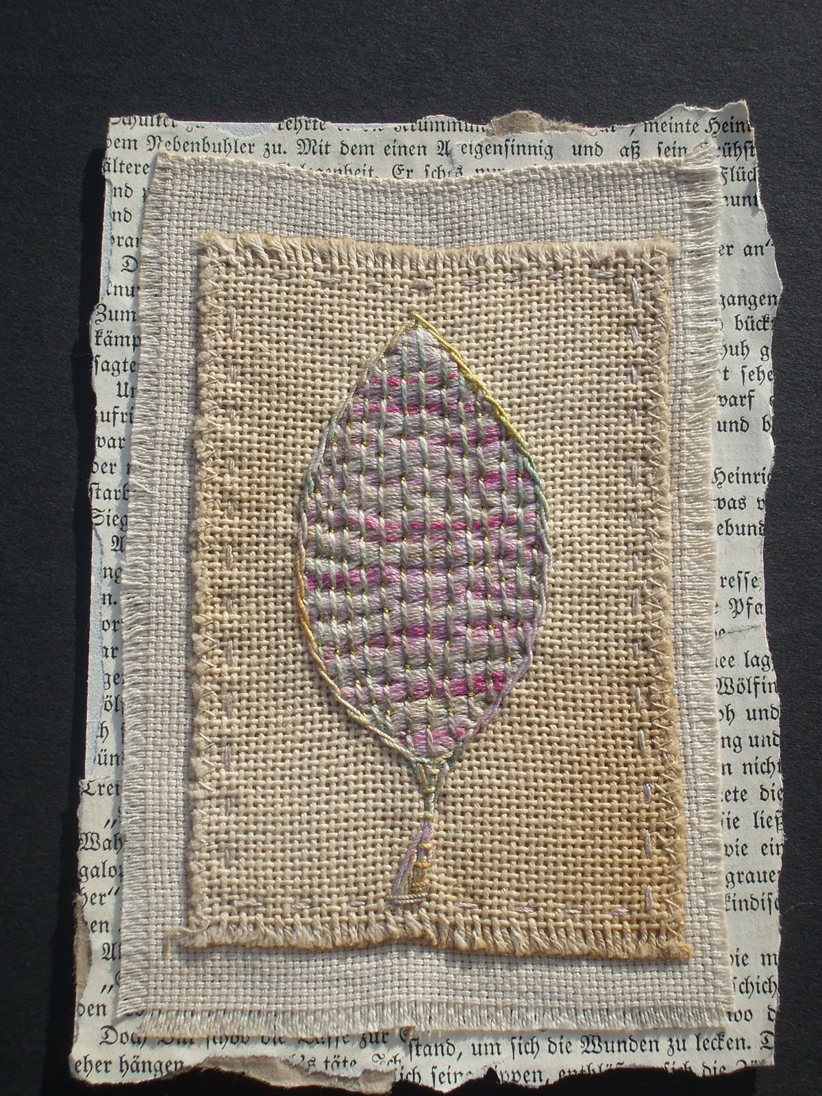 Bockfilz: Bayeux stitch fragment