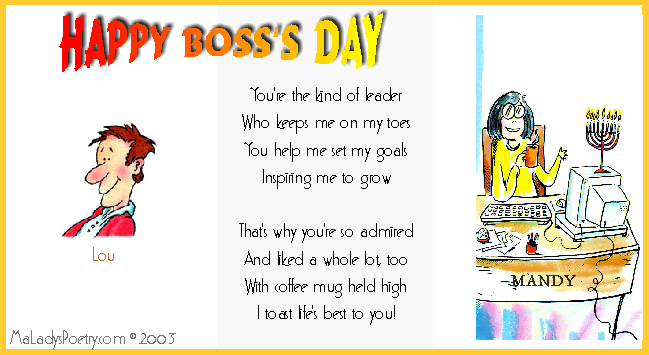 Boss Day Poems