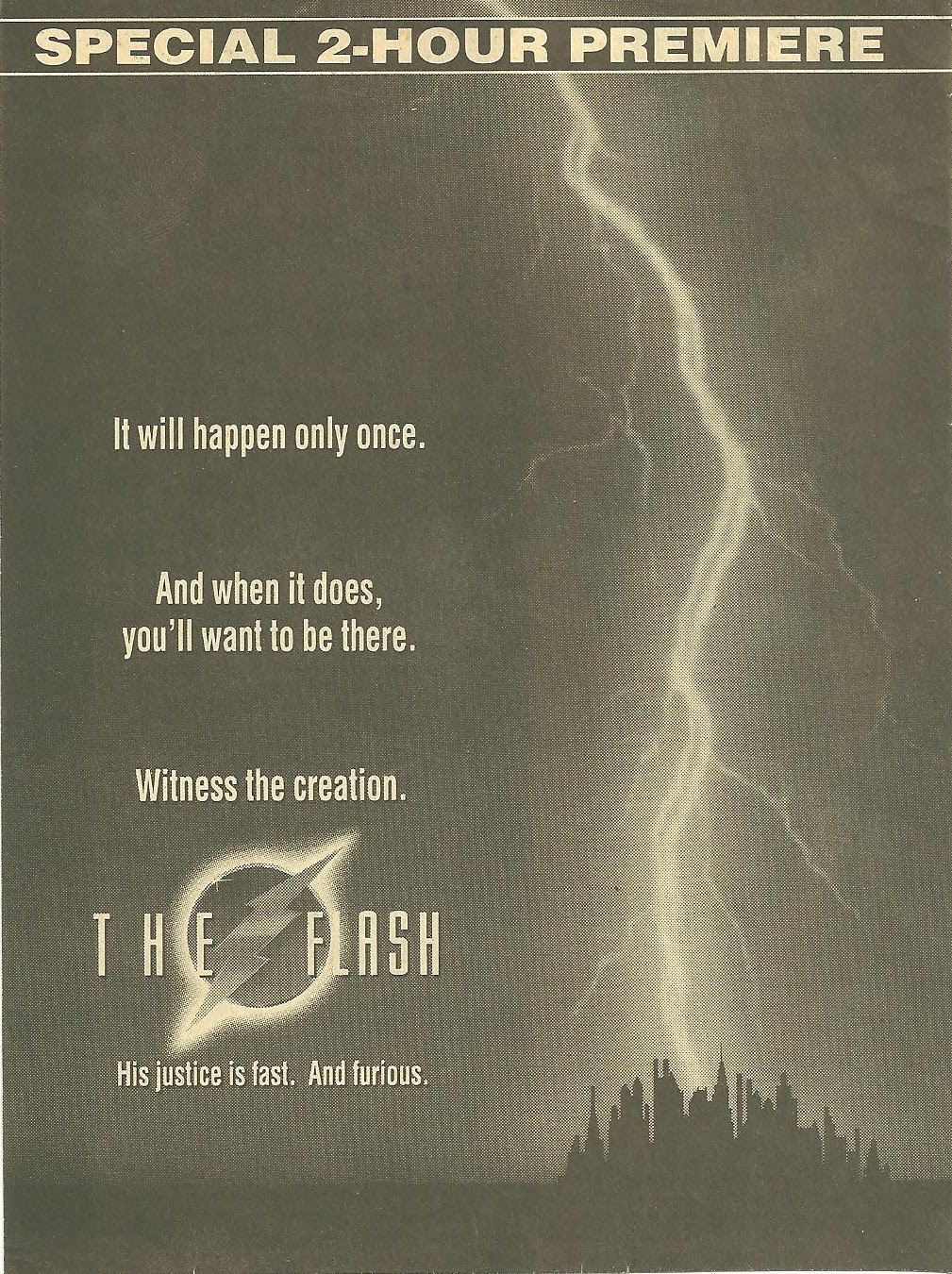 "His Justice Is Fast. And Furious." Original print advertisement for ...