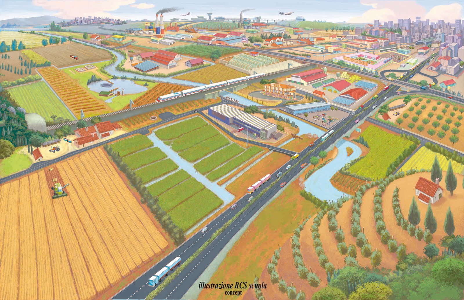 Oliviero Murru: IL TERRITORIO (solo disegno)-RCS scuola (MI)2009