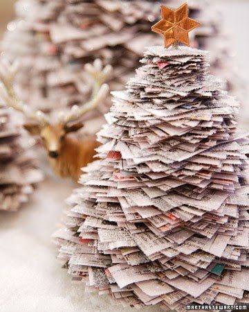 Hayfield House: Newspaper Trees from Martha Stewart