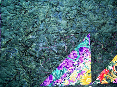 Finely Finished Quilts: Connie's Flowered Roman Stripes