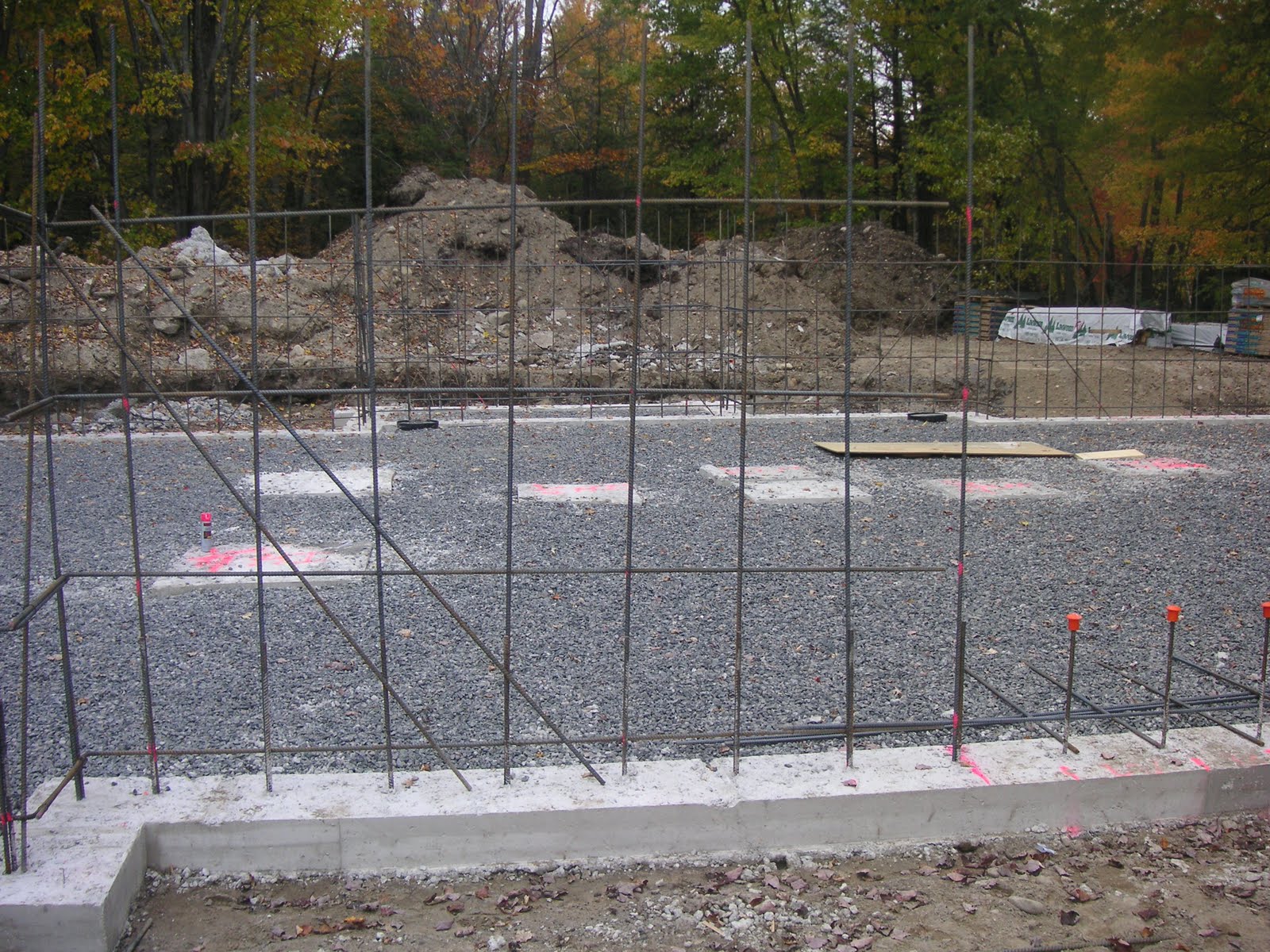 Tiger's Den: Foundation Wall Rebar, Drainage Complete