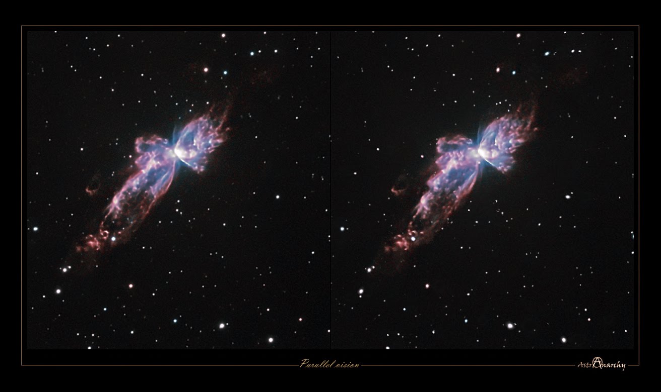 Astro Anarchy: NGC 6302, the "Bug Nebula" as a 3D Stereo Pair
