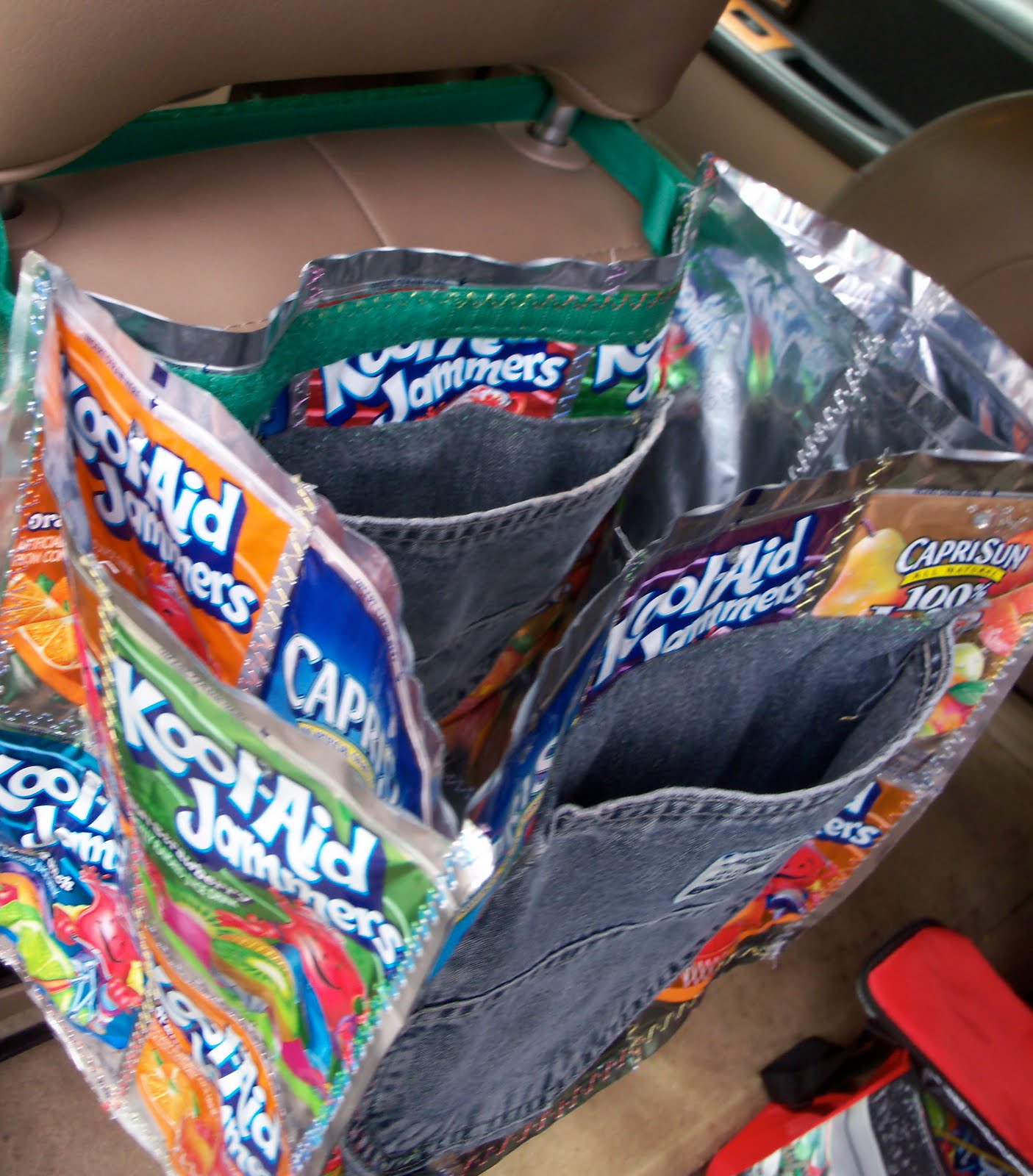 Textiles4you: A Second Juice Pouch Car Bag
