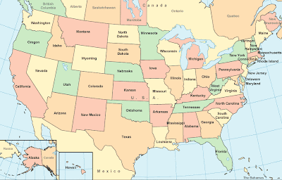 Bauerschlag Elementary - 2008: Map of United States of America