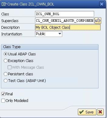 SAP ABAP Development: SAP CRM How to Create your own BOL Object for webclient