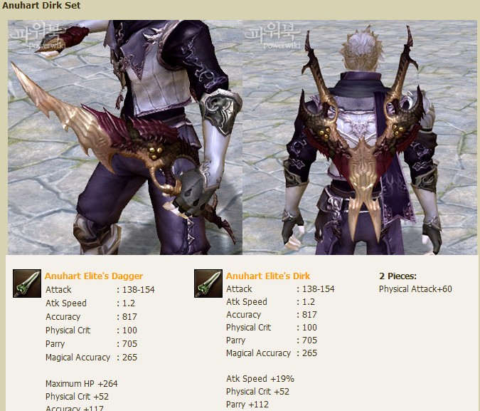 Aion Guides | Aion players| Aion articles: Anuhart Weapon Sets Show