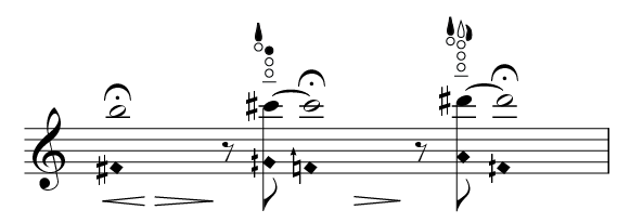 Clarinet multiphonics in Electroclarinet 1