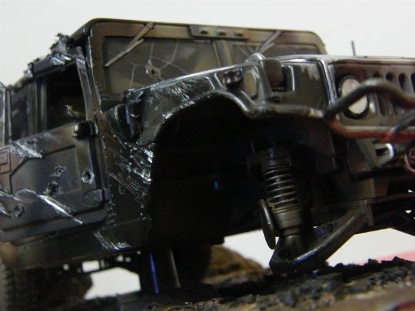 DIECAST JAPAN!: Custom made BATTLE DAMAGED HUMVEE