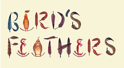 ByRominaPerez: Ecollustrations of the week: Bird's Feathers Alphabet