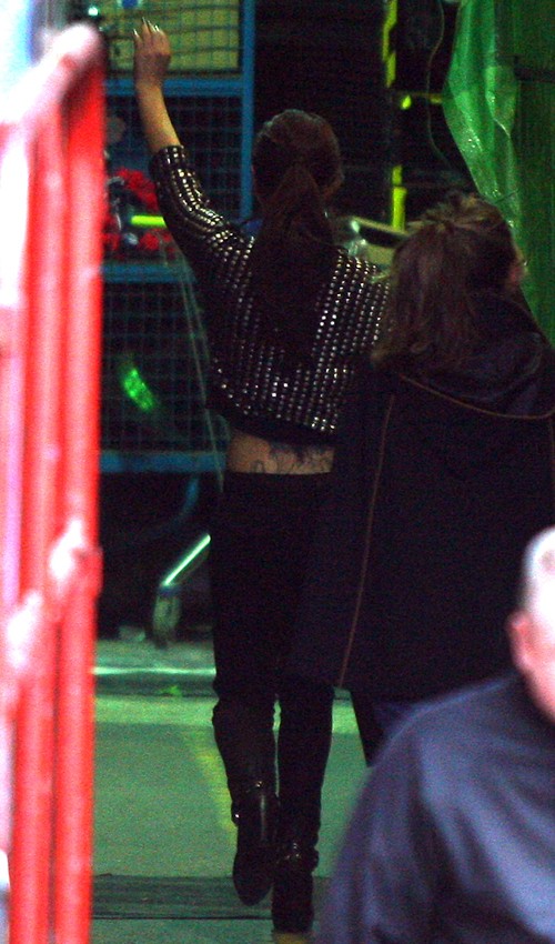 Image World Actress: Cheryl Cole showing off her back tattoo while out ...