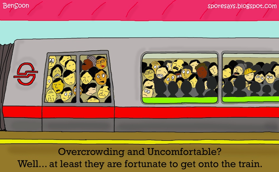 Spore Says Political Cartoon: Our MRT train