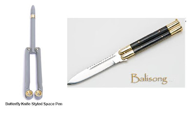 get my interest: Butterfly Knife-Styled Space Pen and Simple Balisong ...