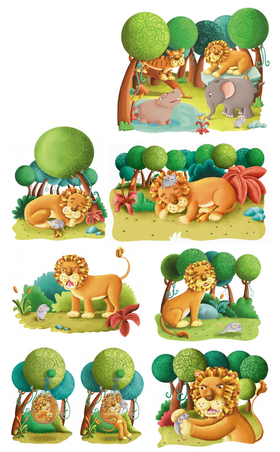 CHIRASPELAS ILUSTRACIÓN: fabula, el leon y el raton