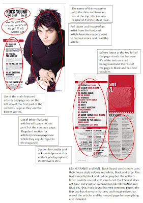 AS Media Coursework: Music magazine contents page analysis: KERRANG ...