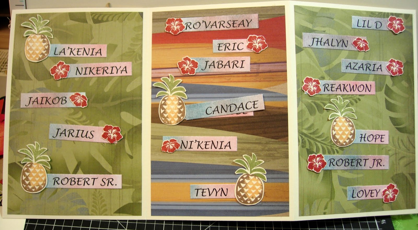 Pandascrapper: Hawaiian themed card