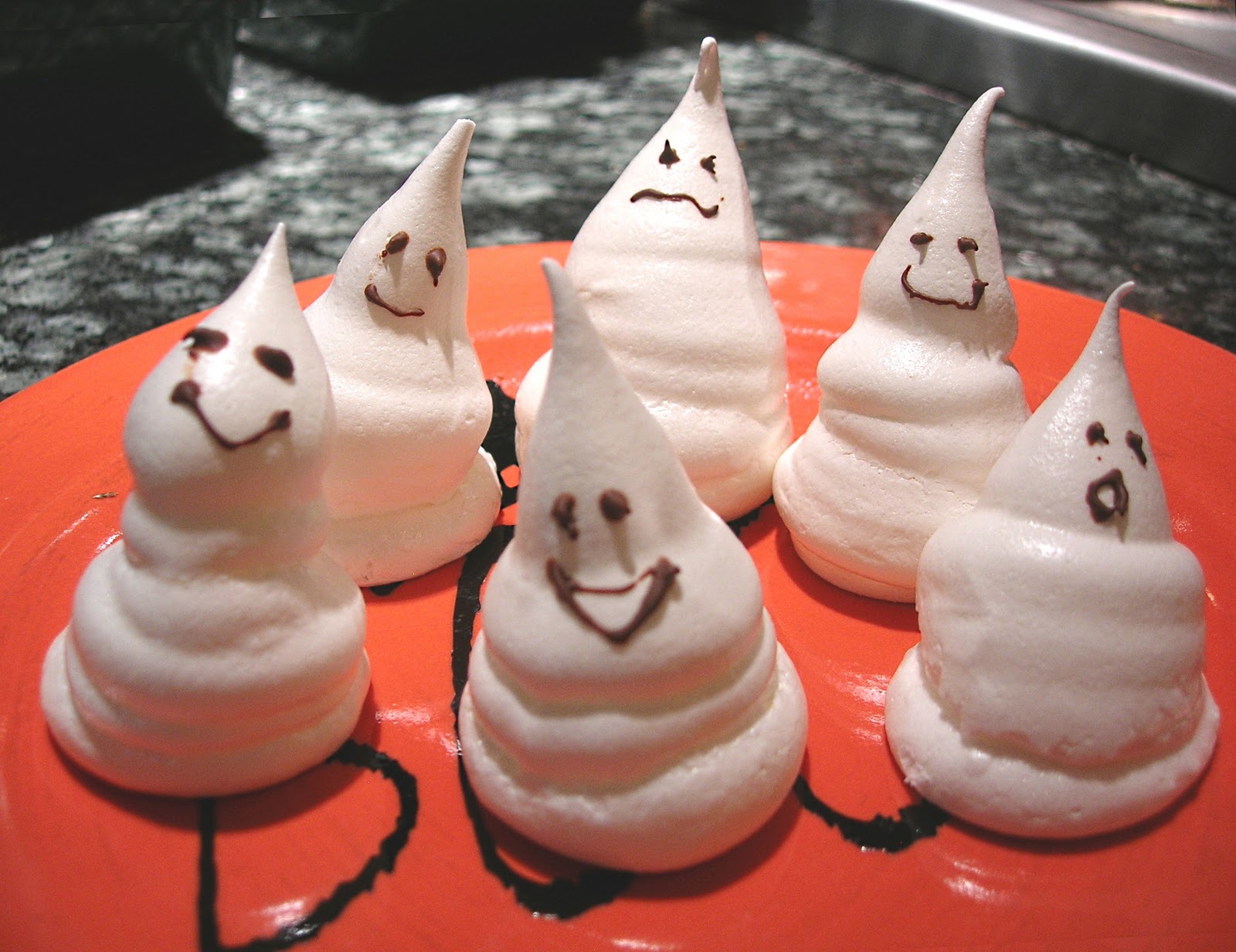 Spooky Ghost Meringues - Dishes and Designs