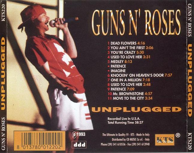Guns N' Roses - 1987/93 - Buenos Aires/New York "Unplugged" (bootleg ...