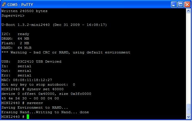 Application of Embedded Linux Base: Create Installation and Use uboot for mini2440