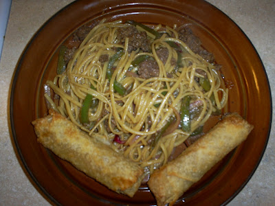 Modern Mom's Meals: Yakisoba & Egg Rolls