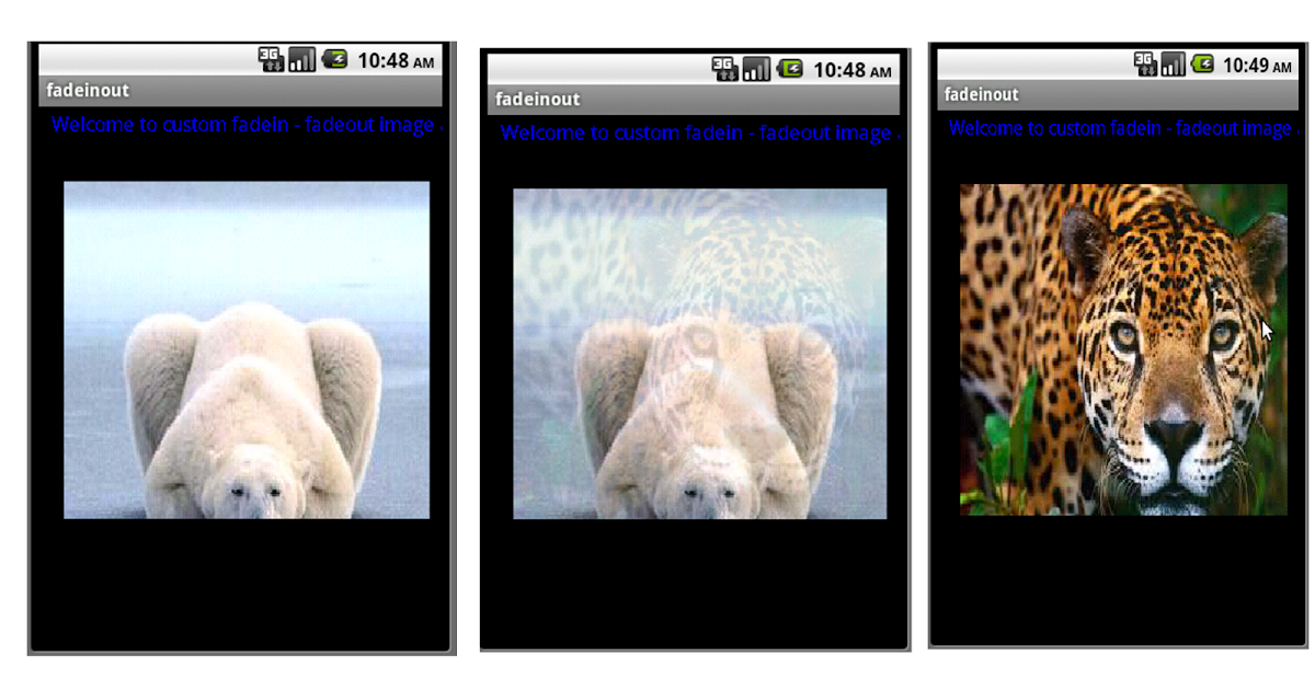 My tutorials: Custom Fade in - Fade out animation in a custom view