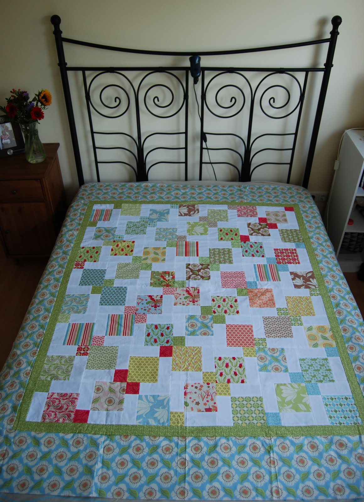 La Gata Con Botas: Top Verna terminado -Verna Quilt Top finished