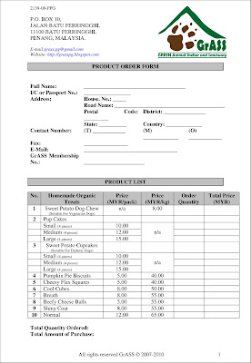 GrASS Forms: Product Order Form (3 Pages)