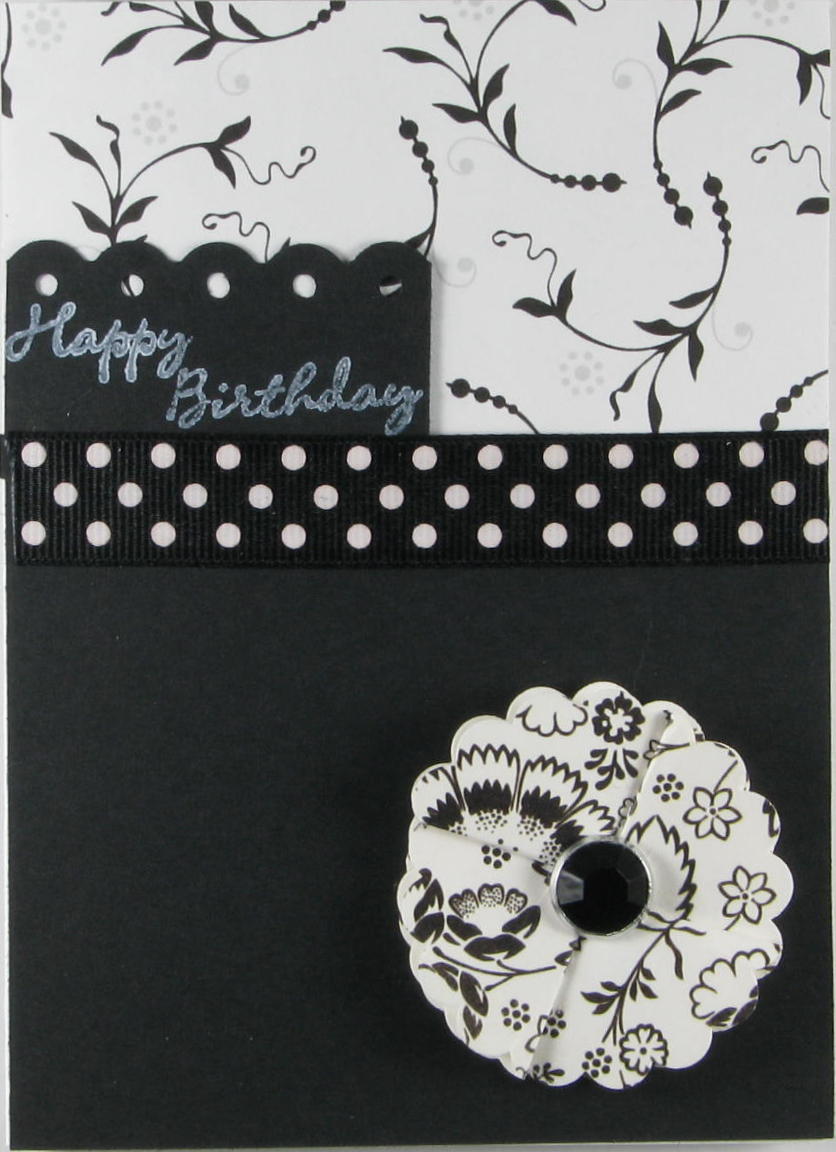 Uniquely Me, Imperfections and All: Black and White Birthday Card