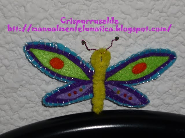 MANUALMENTE LUNÁTICA: Mariposas fieltro(entrada ampliada)