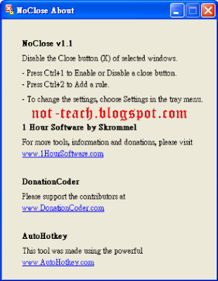 愛因斯坦沒教的事: [工具程式] NoClose