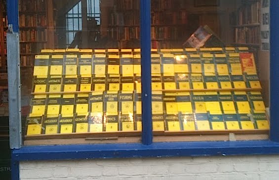 Bookride: Second hand bookshop window display