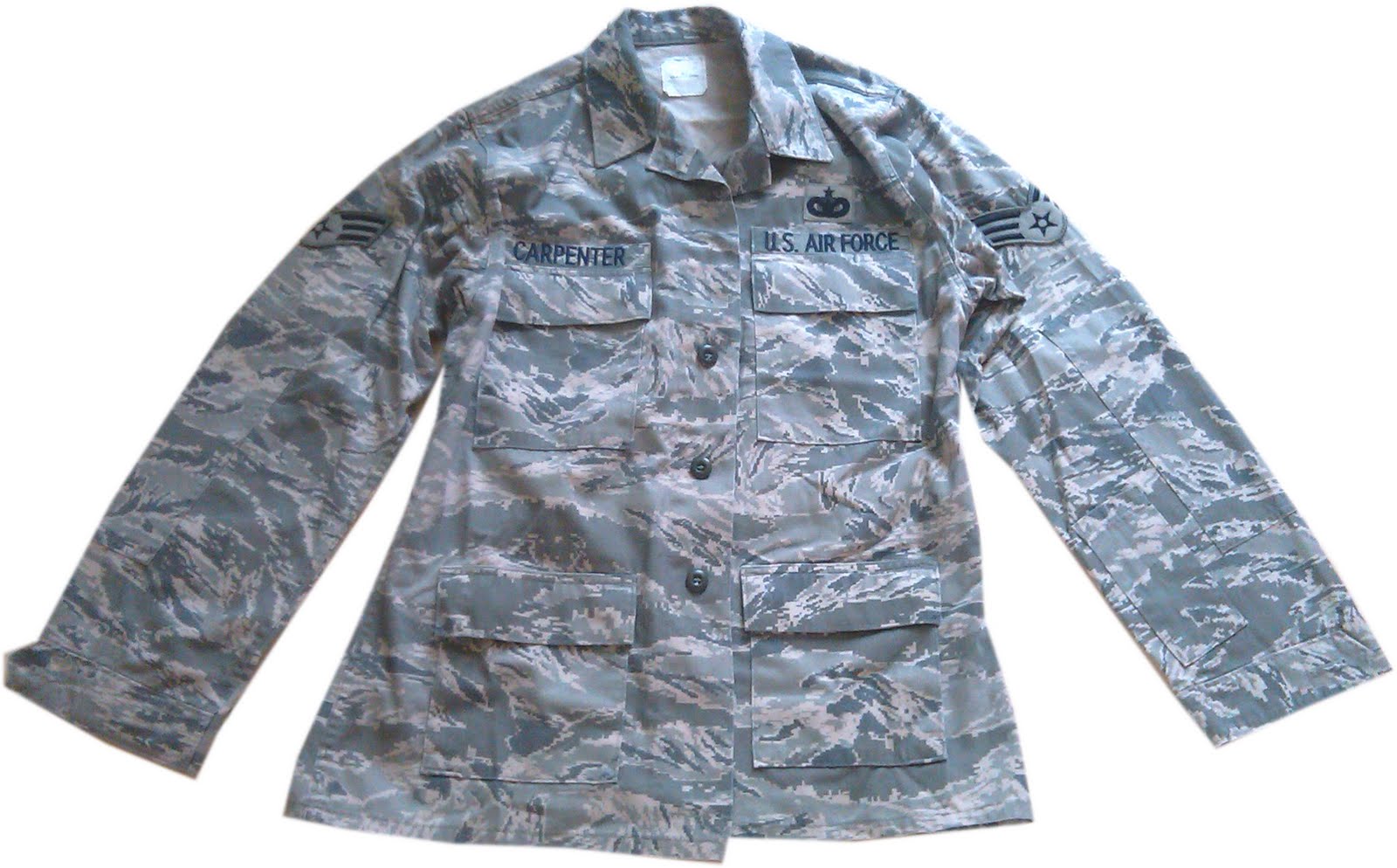 military camouflage uniform: US Airforce Digital Tiger Stripe