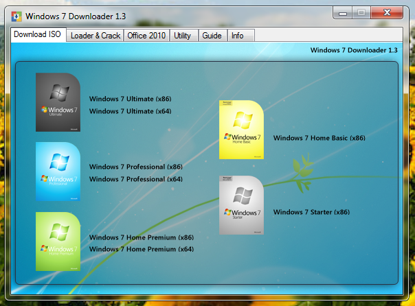 Syn-Design: Windows 7 Downloader - Scaricare tutte le iso di Windows Seven