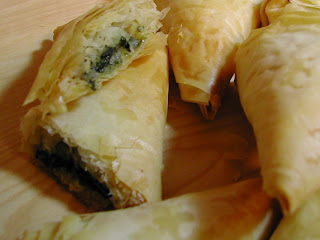Cooking Tip of the Day: Recipe: Spinach and Cheese Phyllo Triangles