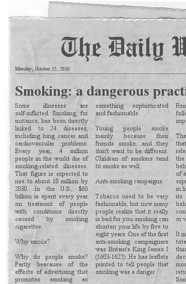 Daniel Phantomhive: Smoking: a dangerous practice