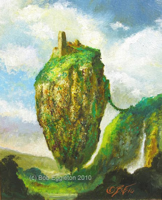 Bob's ART du Jour: Okay, a floating rock with a castle...