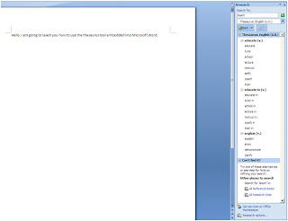 Microsoft Word - The Thesaurus: How to use the thesaurus in Microsoft Word