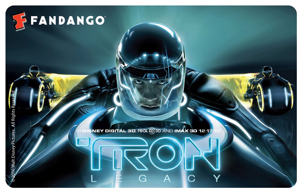 TRON 2.0 News: Preview of Limited Edition TRON Legacy Fandango Gift Cards
