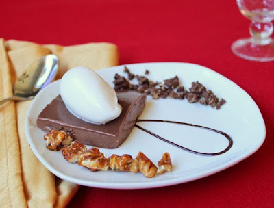 Milk Chocolate Cremeux with Coconut Sorbet - SugarHero